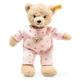Steiff 241659 - Teddyb&auml;r M&auml;dchen Baby mit Schlafanzug, beige/rosa, 25 cm