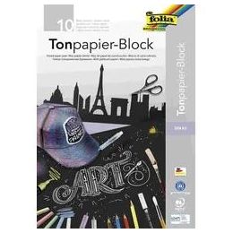 Folia Tonpapier-Block SCHWARZ, DIN A3, 10 Blatt