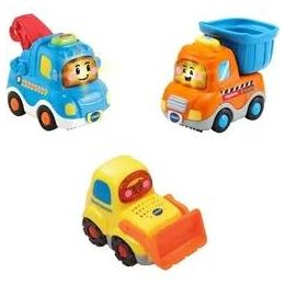 Vtech Tut Tut Baby Flitzer - 3er Set Baustellenfahrzeuge (Abschleppfahrzeug, Kipplaster, Bagger)