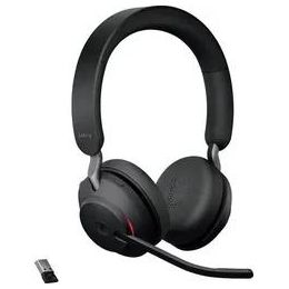 Jabra Evolve2 65 MS On Ear Headset Bluetooth&reg; Stereo Schwarz Lautst&auml;rkeregelung, Batterieladeanzeige, Mikrofon-Stummschaltung Telefon