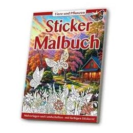 Sticker Malbuch: Erwachsene - Tiere & Pflanzen