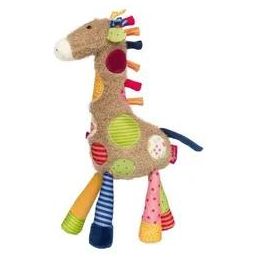 Sigikid 42837 - Giraffe Patchwork Sweety Kinderbunt, Pl&uuml;sch 36 cm