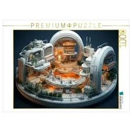 Calvendo Puzzle Raumstation - 3D Raum f&uuml;r kleine Entdecker 1000 Teile Lege-Gr&ouml;&szlig;e 64x48cm Foto-Puzzle f&uuml;r gl&uuml;ckliche Stunden