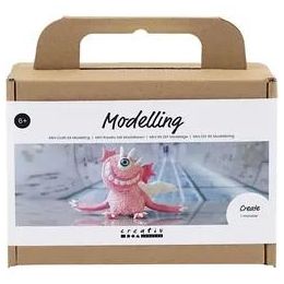 Creativ Company DIY Sets Modellieren Mini Kreativ Set Modellieren, Hellpink, Monster Sally, Kreativ Box