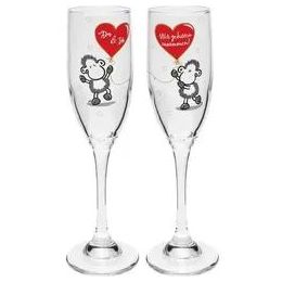 Sheepworld Sektglas Set "Du & Ich"