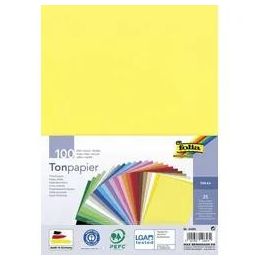 Folia Tonpapier, DIN A4, 100 Blatt in 25 Farben sortiert