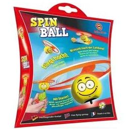 G&uuml;nther Paul G&uuml;nther 1638 - Spin Ball, Freifliegender Kreisel mit Smiley Motiv, mit Schnellstarter, ab 4 Jahren