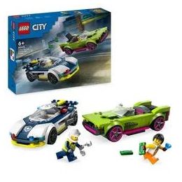 Lego City 60415 Verfolgungsjagd mit Polizeiauto und Muscle Car, Auto-Spielzeug