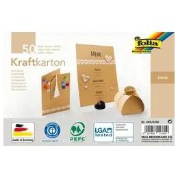 Folia Kraftkarton, 230g/m2, DIN A5, 50 Blatt