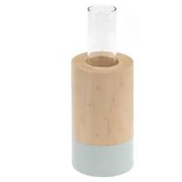 Rico Design Holz Vase mit Reagenzglas, mint, &Oslash; 4cm, H 8cm