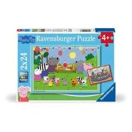 Ravensburger Kinderpuzzle 2x24 Teile - Peppa Wutz - Partyzeit!