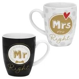 Sheepworld GRUSS & CO Tassen-Set Motiv Mr Right - Mrs Right"