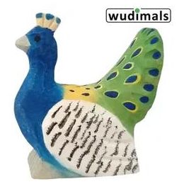 Corvus Wudimals A041009 - Pfau, Peacock, handgeschnitzt aus Holz