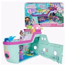 Spin Master Gabby s Dollhouse, Gabbys Kreuzfahrtschiff, Kreuzfahrtschiff-Spielzeug mit 2 Spielzeugfiguren, &Uuml;berraschungsspielzeugen und Zubeh&ouml;rteilen