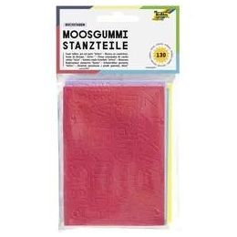 Folia Moosgummi-Stanzteile BUCHSTABEN, 130 Teile, 5-farbig sortiert, 15mm hoch