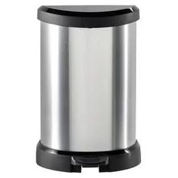 curver DECO Bin 240568 M&uuml;lleimer 15l (B x H x T) 303 x 448 x 268mm Silber, Schwarz 1St.