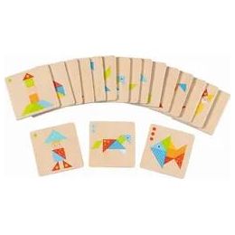 goki 56316 - Bunte Tangram Welt, 37-teilig, Holz