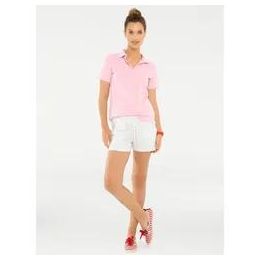 Poloshirt Heine "Poloshirt", Damen, Gr. 42, rosa (ros&eacute;), 95% Baumwolle, 5% Elasthan, unifarben, Shirts