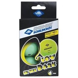 Donic Schildkr&ouml;t TT-Ball GLOW IN THE DARK POLY 40+, 6 St&uuml;ck