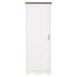 Garderobenschrank OTTO HOME "Trinidad", grau (wei&szlig;, grau), B:69cm H:190cm T:37cm, Massivholz, Schr&auml;nke, Garderobenschrank, aus massiver Kiefer, FSC zertifiziert, Breite 69 cm
