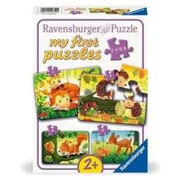 Ravensburger Kinderpuzzle 2, 4, 6, 8 Teile - Kleine Tierfamilien