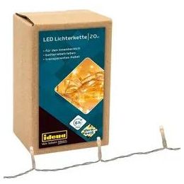 Idena Lichterkette 20 LED warmwei&szlig; 6h Timer 1,8m
