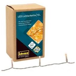 Idena Lichterkette 10 LED warmwei&szlig; 6h Timer 1m