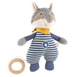 Sigikid 39793 - Spieluhr Waschb&auml;r Classic, Stoffmix, grau-blau, Babyspielzeug