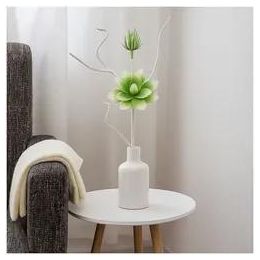 formano Kunstblume Bl&uuml;tenzweig gr&uuml;n wei&szlig; 54 cm Dekozweig modern f&uuml;r Vase Tisch Deko