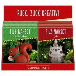 Coppenrath Verlag Filz-N&auml;hset Weihnachts-Anh&auml;nger "Eule/Eichh&ouml;rnchen", sort.