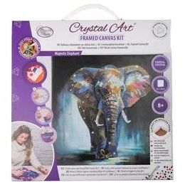 Crystal Art Leinwandbild Majestic Elephant 30x30 cm