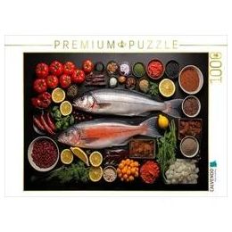 Calvendo Puzzle Fischplatte zur gesunden Ern&auml;hrung 1000 Teile Lege-Gr&ouml;&szlig;e 64x48cm Foto-Puzzle f&uuml;r gl&uuml;ckliche Stunden