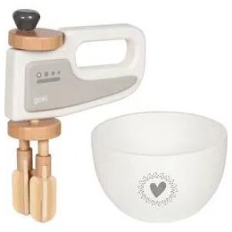 goki 51502 - Handmixer mit R&uuml;hrsch&uuml;ssel, 2-teilig, Holz, Zubeh&ouml;r f&uuml;r Kinderk&uuml;che