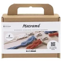 Creativ Company DIY Sets Macram&eacute; Mini Kreativ Set, Makramee, Schl&uuml;sselringe, Kreativ Box