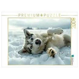 Calvendo Puzzle Husky liegt im Schnee 2000 Teile Lege-Gr&ouml;&szlig;e 90x67cm Foto-Puzzle f&uuml;r gl&uuml;ckliche Stunden