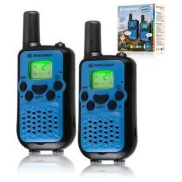 BRESSER Junior 8811400 - Walkie Talkie 2er-Set, Funkger&auml;te mit hoher Reichweite bis zu 6km, Frei-Hand-Funktion und integrierter Taschenlampe, Blau/Schwarz, STEM
