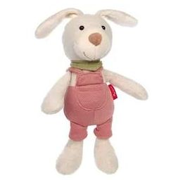 Sigikid 39921 - Latzhosen-Hase Sweety, rot, Kuscheltier, ca. 32 cm