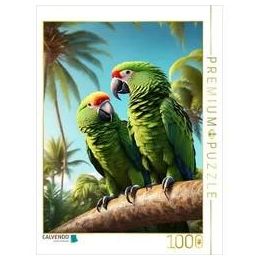 Calvendo Puzzle Amazonenpapageien im Tropenparadies 1000 Teile Lege-Gr&ouml;&szlig;e 64x48cm Foto-Puzzle f&uuml;r gl&uuml;ckliche Stunden