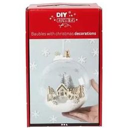 Creativ Company DIY Set Dekoartikel Weihnachtskugel mit Weihnachtslandschaft