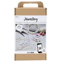 Creativ Company DIY Sets Beads Starter Kreativ Set Schmuck Leuchtende Farben, Kreativ Box