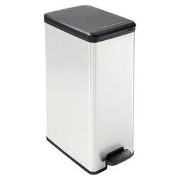 curver DECO Bin 240640 M&uuml;lleimer 40l (B x H x T) 250 x 610 x 420mm Silber, Schwarz 1St.
