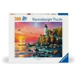 Ravensburger Erwachsenenpuzzle 500 Teile - Leuchtturm am Abend