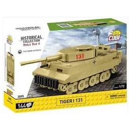 Cobi Historical Collection 3095 - Tiger I 131 Panzer, WWII, Ma&szlig;stab 1:72, Bausatz, 144 Klemmbausteine