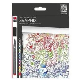 Marabu Fineliner Colour Graphix Supreme 12 Teile Etui