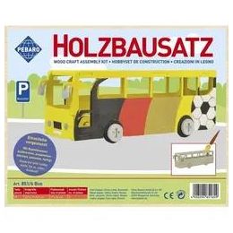 PEBARO 851/6 - Holzbausatz Bus, 20 Teile, Holzkonstruktion zum Zusammenstecken