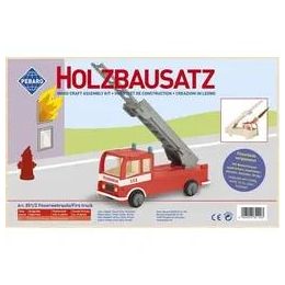 PEBARO 851/2 - Holzbausatz Feuerwehrauto, 23 Teile, Holzkonstruktion zum Zusammenstecken