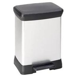 curver DECO Bin 240638 M&uuml;lleimer 30l (B x H x T) 390 x 510 x 290mm Silber, Schwarz 1St.