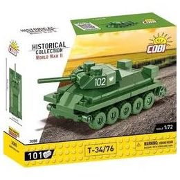 Cobi Historical Collection 3088 - T-34/76 Panzer, WWII, 1:72 Bausatz, 101 Klemmbausteine