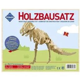 PEBARO 856/3 - Holzbausatz Dinosaurier Tyrannosaurus, 29 Teile, Holzkonstruktion zum Zusammenstecken