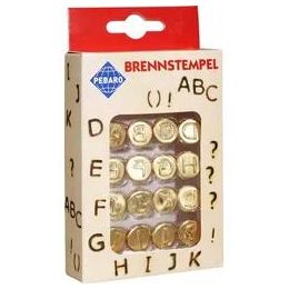 PEBARO 20400 - Brennstempel Buchstaben A-L und Zeichen, 16-teilig, passen zum Pebaro-Brandmalkolben, Brandmalerei